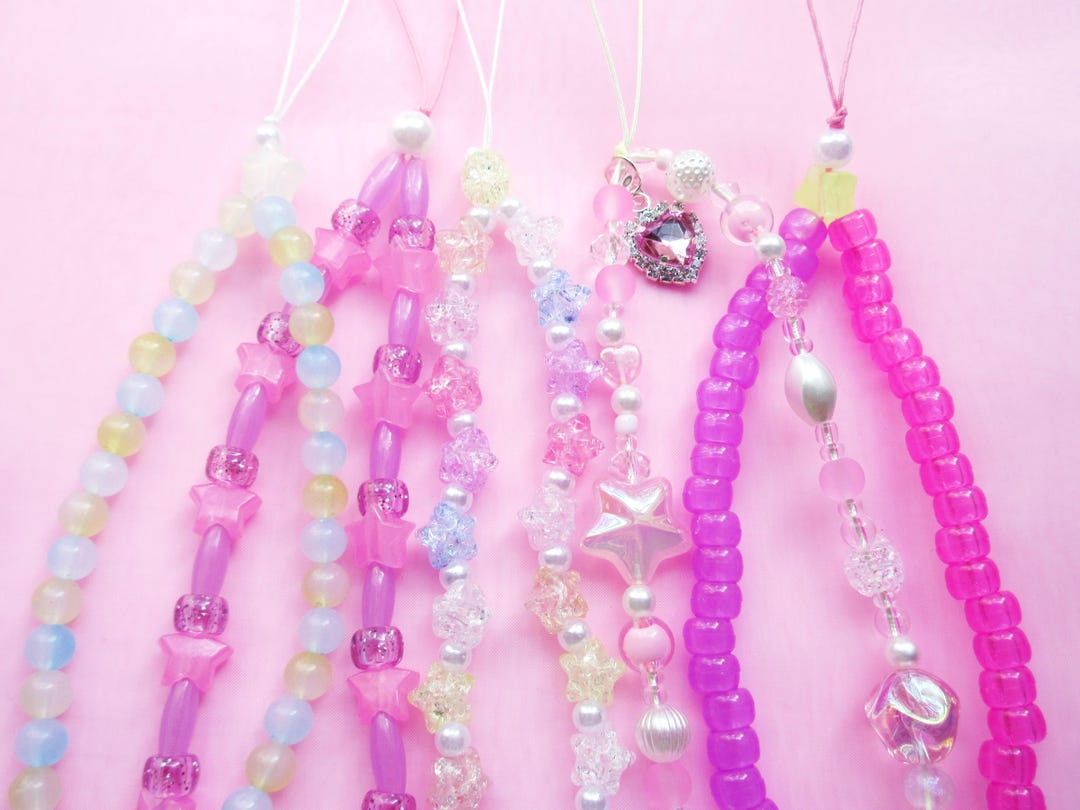 Fairy Kei Phone Strap | Kawaii Cutecore Beaded Phone Wrist Strap ...