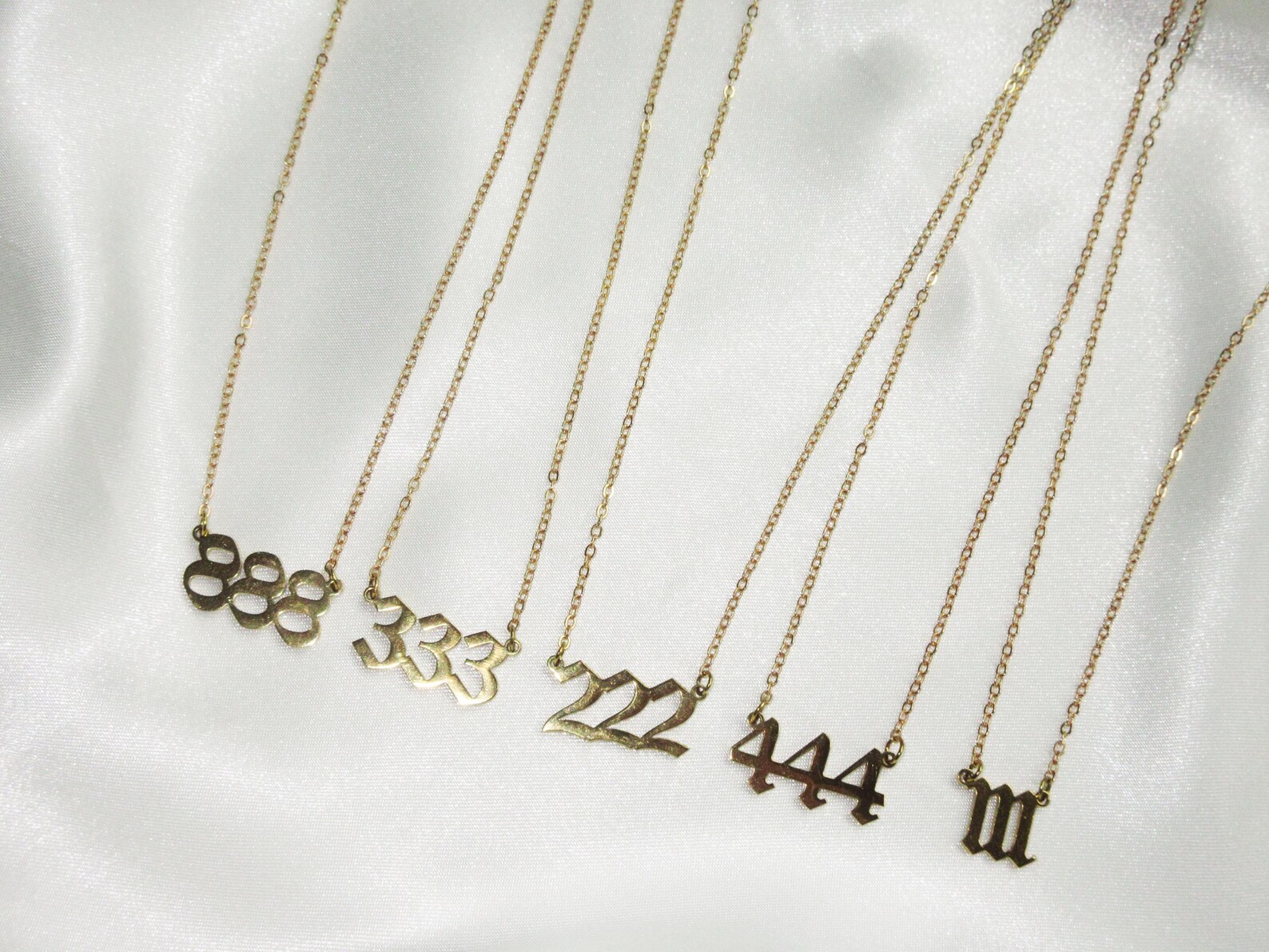 Angel Number Necklace | Angelcore Aesthetic Necklace | 111 222 333 444 ...