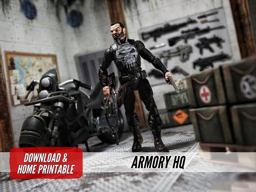Home Printable Diorama armory Hq for Home Printing A4 Paper Craft 1/12 ...