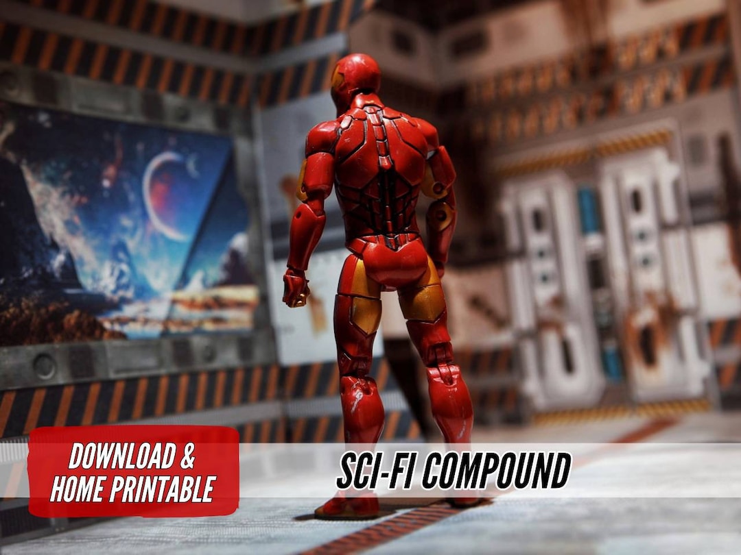 Home Print Diorama sci Fi Compound for Home Printing A4 Paper Craft 1/ ...