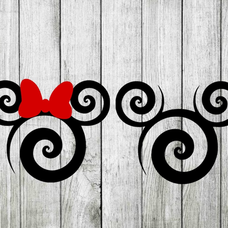 Swirl Mickey Svg - Etsy