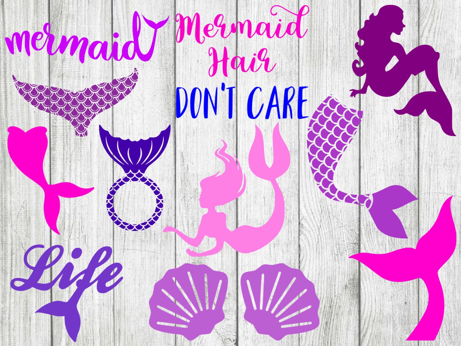 Mermaid SVG Bundle Mermaid Tail SVG Bundle Mermaid Cut File - Etsy