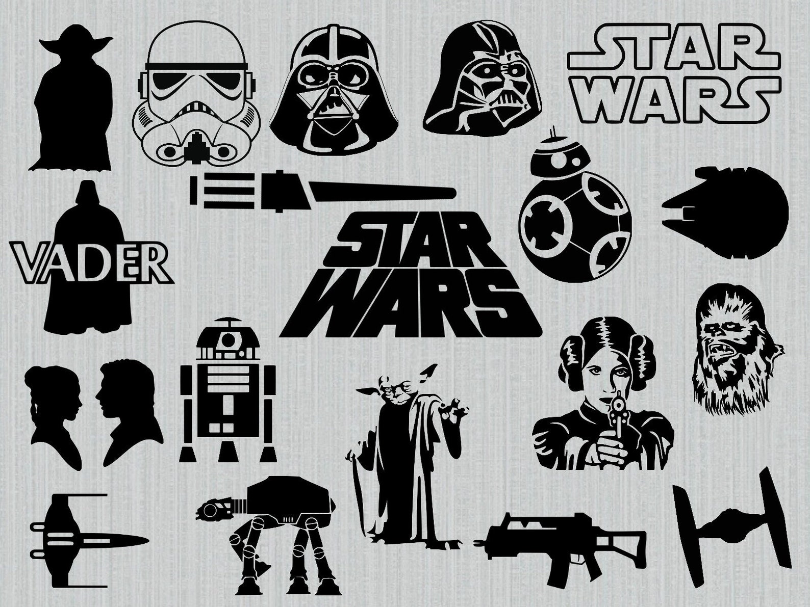 Star wars svg bundle star wars clipart cut files for cricut | Etsy
