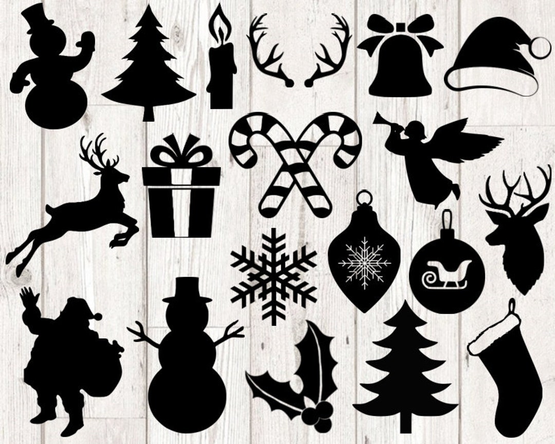Christmas Elements SVG | Christmas Decor | Christmas Silhouette ...