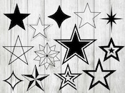 Stars SVG File Vector Images Silhouette Star Elements Svg - Etsy Canada