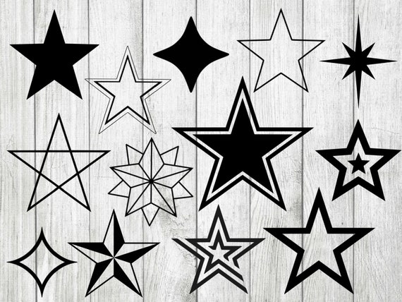 Star Svg Bundle Star Cut Files Star Clipart Star Cut Files | Etsy