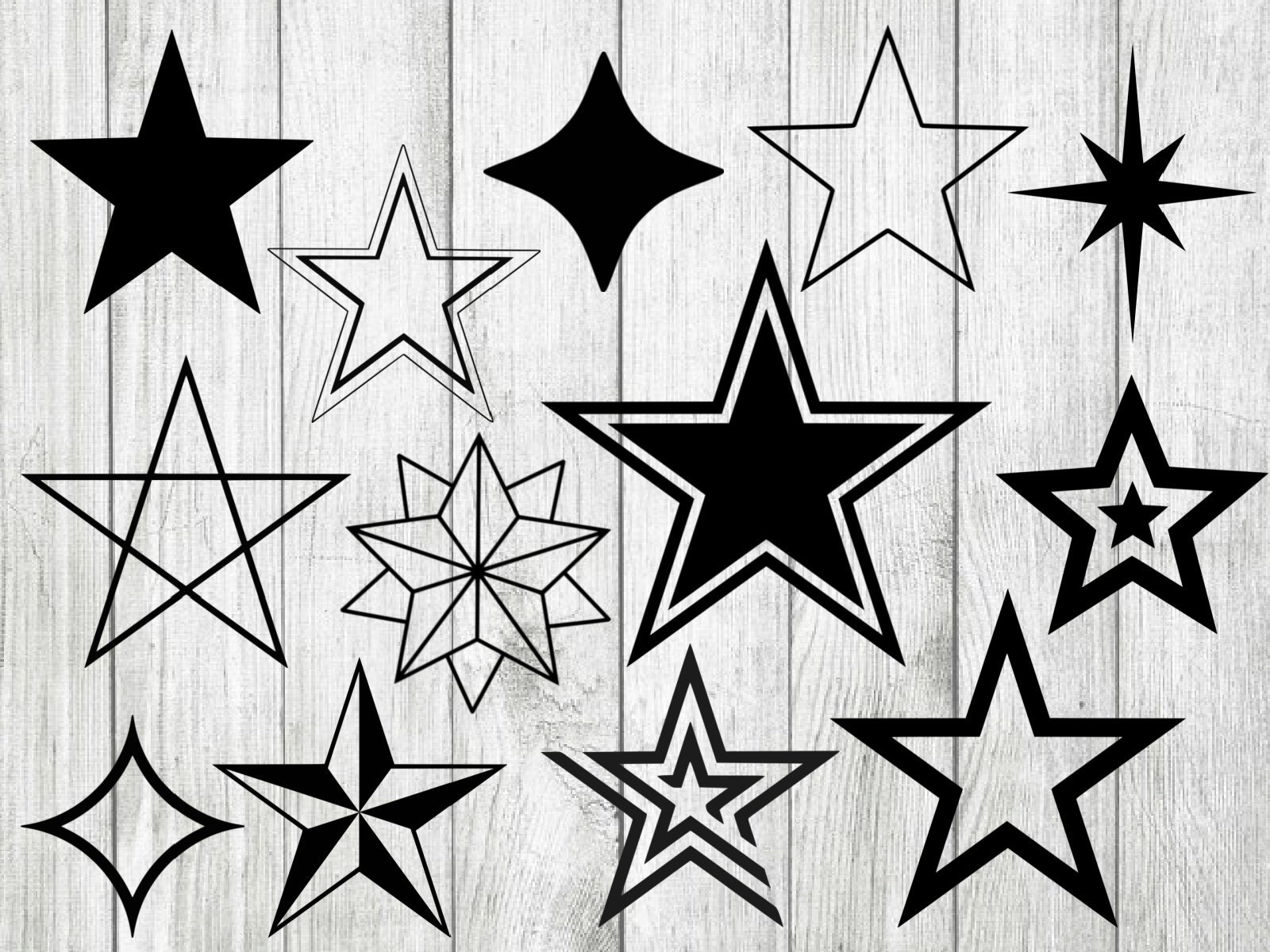 Star Svg Bundle Star Cut Files Star Clipart Star Cut Files - Etsy
