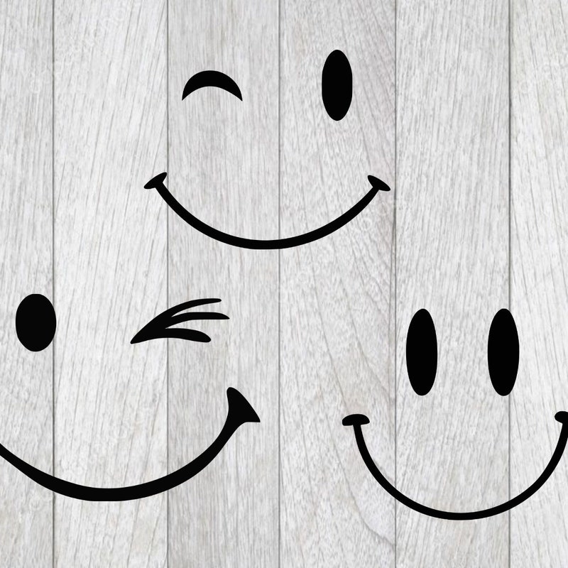Smiley Face Svg - Etsy
