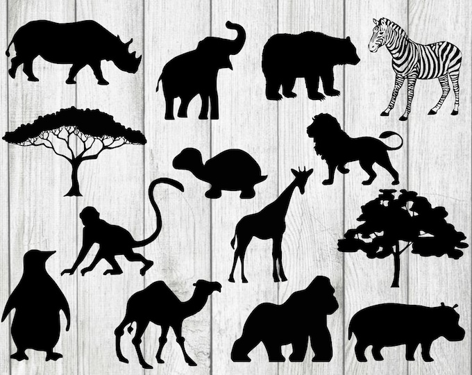 Zoo Animals Svg Bundle Zoo Animals Clipart Zoo Svg Animals - Etsy