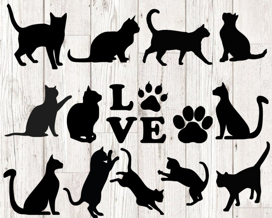 Cat SVG | Cat SVG Bundle | Cat Silhouette | Cat Cut File | Cat Clipart ...