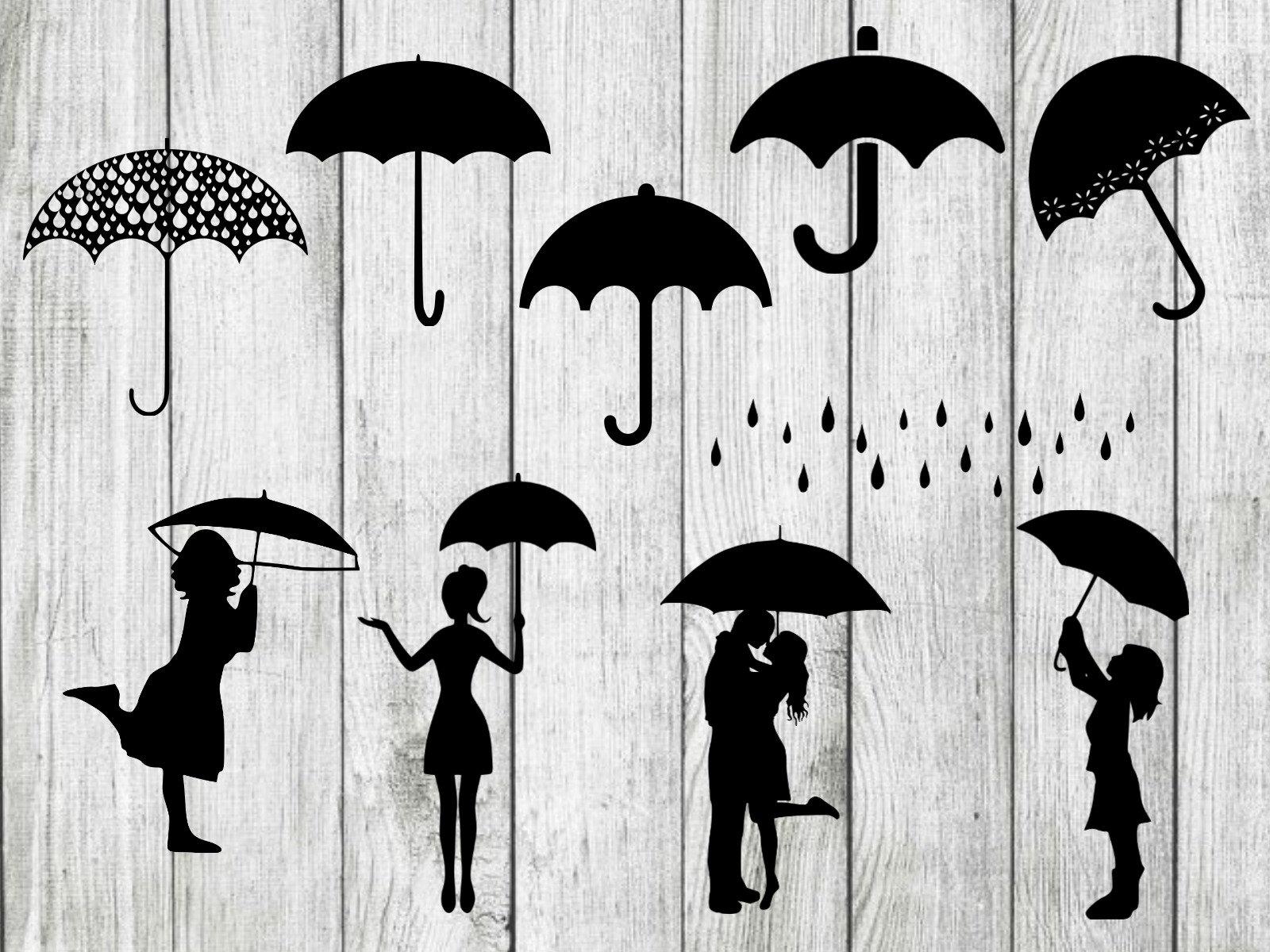 Umbrella Svg Bundle Umbrella Clipart Rain Svg Bundle Cut | Etsy