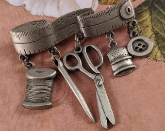 Sewing brooch | Etsy