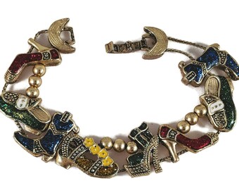 Shoe charm bracelet | Etsy