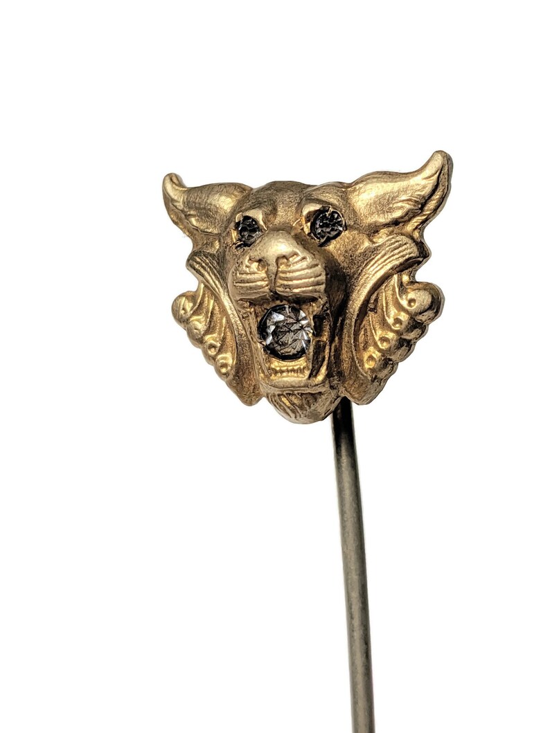 Late Victorian Lion Head Gemstone Lynx Stick Pin Tie Pin Mens - Etsy