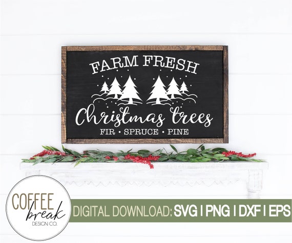 Christmas tree farm SVG Christmas sign stencil Christmas | Etsy