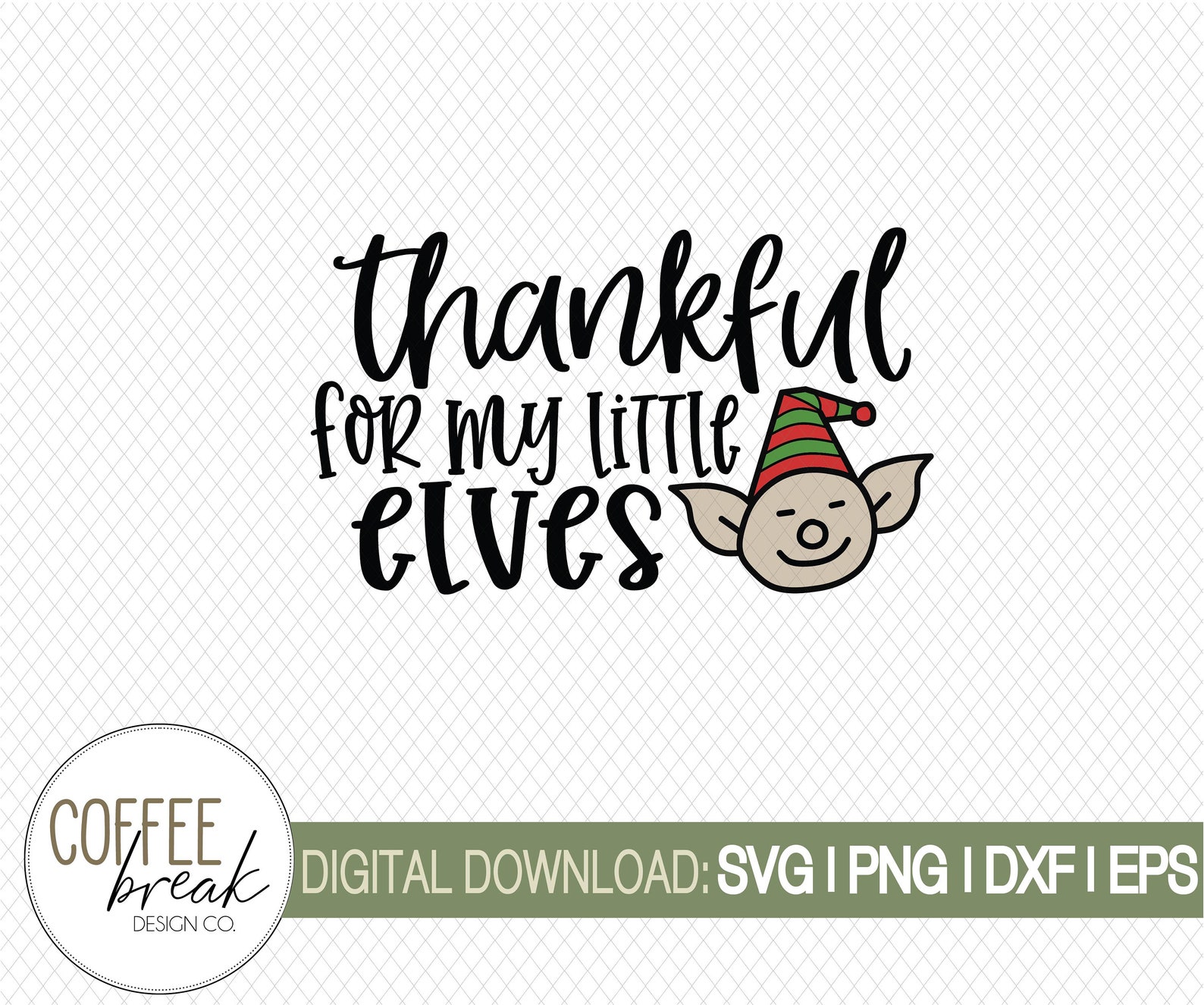 Thankful for my little elves SVG Christmas svg Holiday svg | Etsy