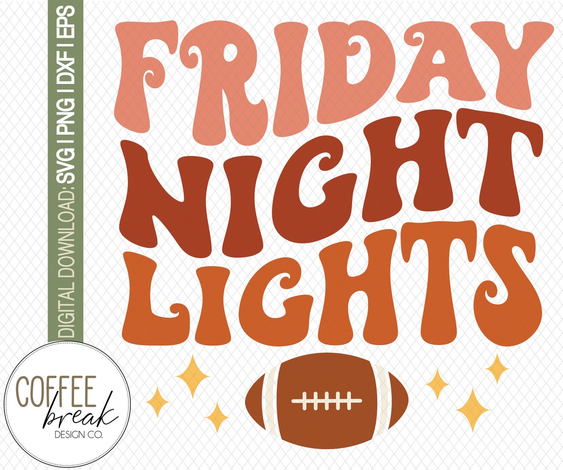 Friday Night Lights Svg Retro Football Svg Football Vibes - Etsy