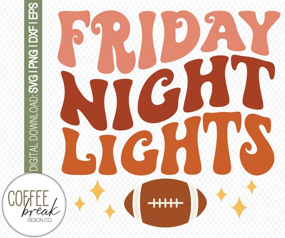 Friday Night Lights Svg Retro Football Svg Football Vibes - Etsy