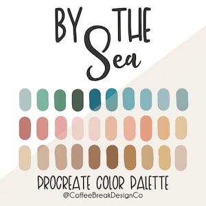 Procreate Color Palette, by the Sea - Seashell Inspired Color Swatches ...