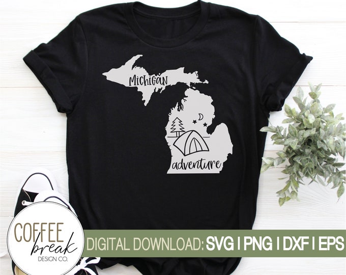 Michigan SVG Go Jump in a Lake Michigan Decal Tshirt Design Michigander ...