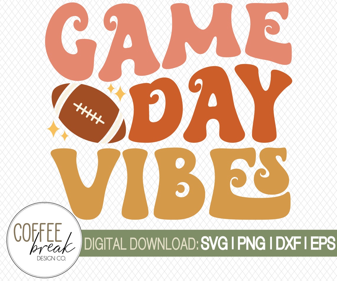 Game Day Vibes Svg Retro Football Svg Football Vibes Svg - Etsy