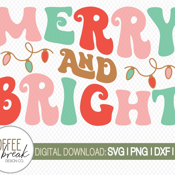 Merry and Bright Svg - Etsy