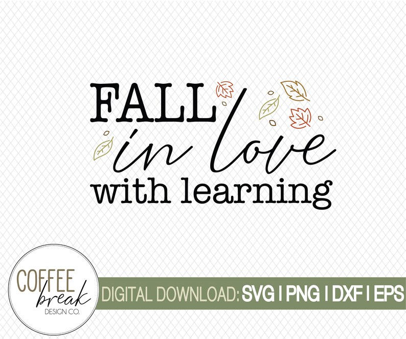 Fall in Love With Learning Svg Fall Teacher SVG Teacher - Etsy
