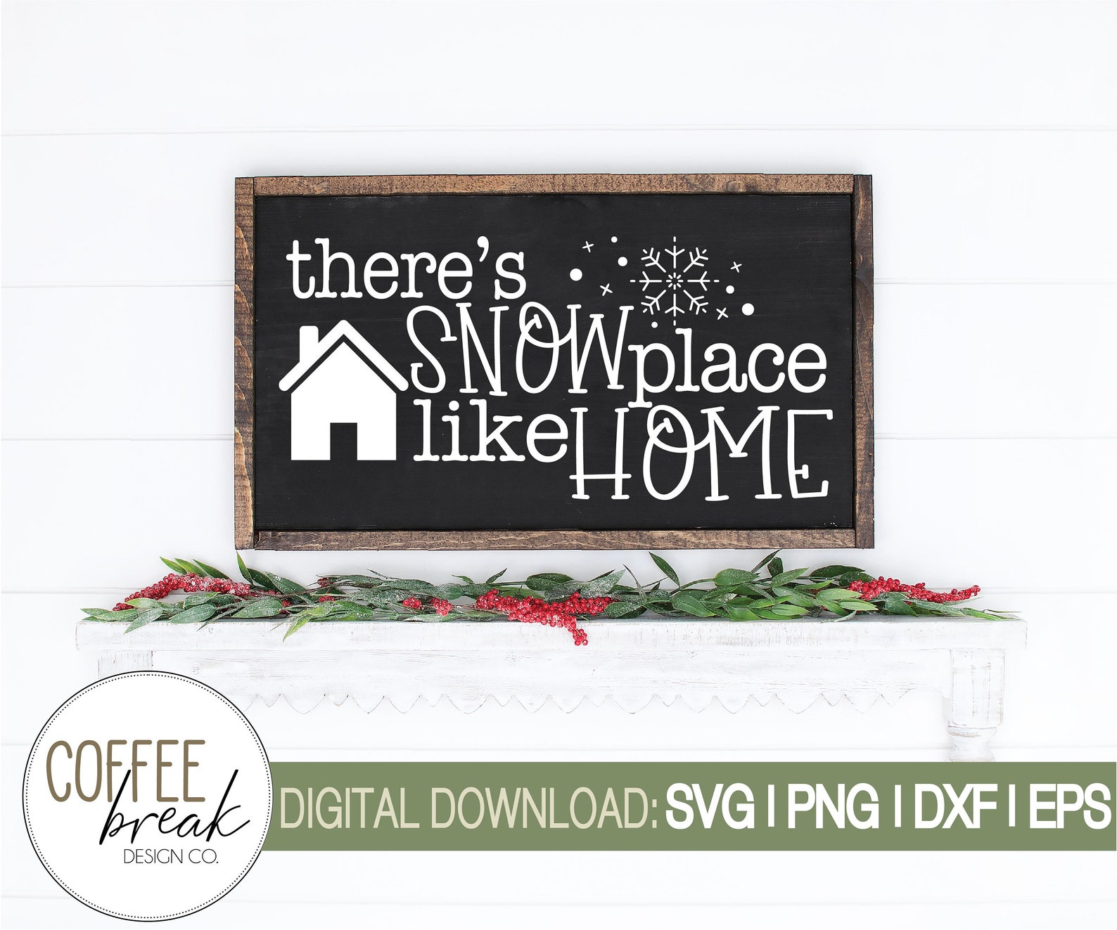 Theres Snow Place Like Home SVG Winter Sign Svg Holiday | Etsy