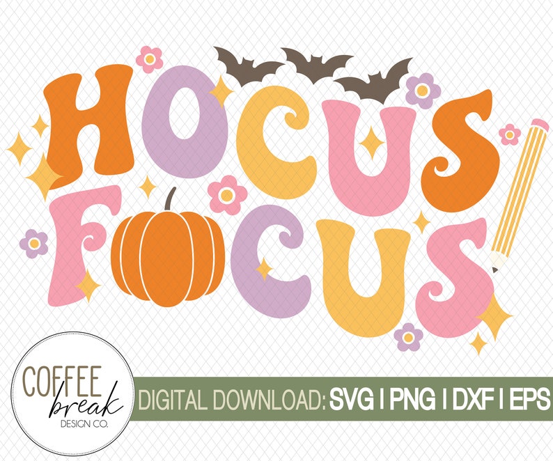 Hocus Focus Svg Halloween Teacher Svg Retro Halloween Svg - Etsy