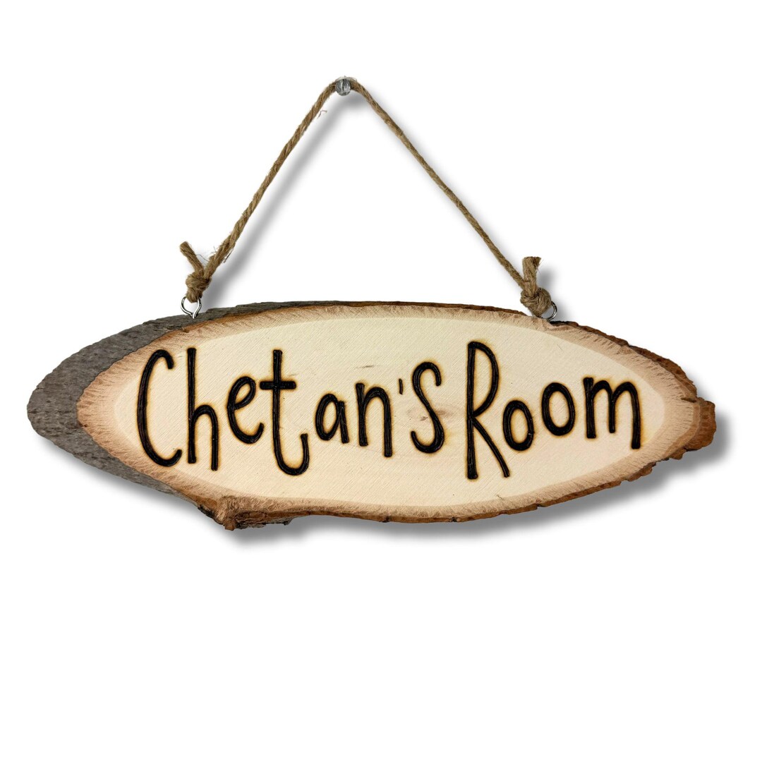 Room Sign Plaque Personalised Wooden Hanging Door Sign / Plaque ...