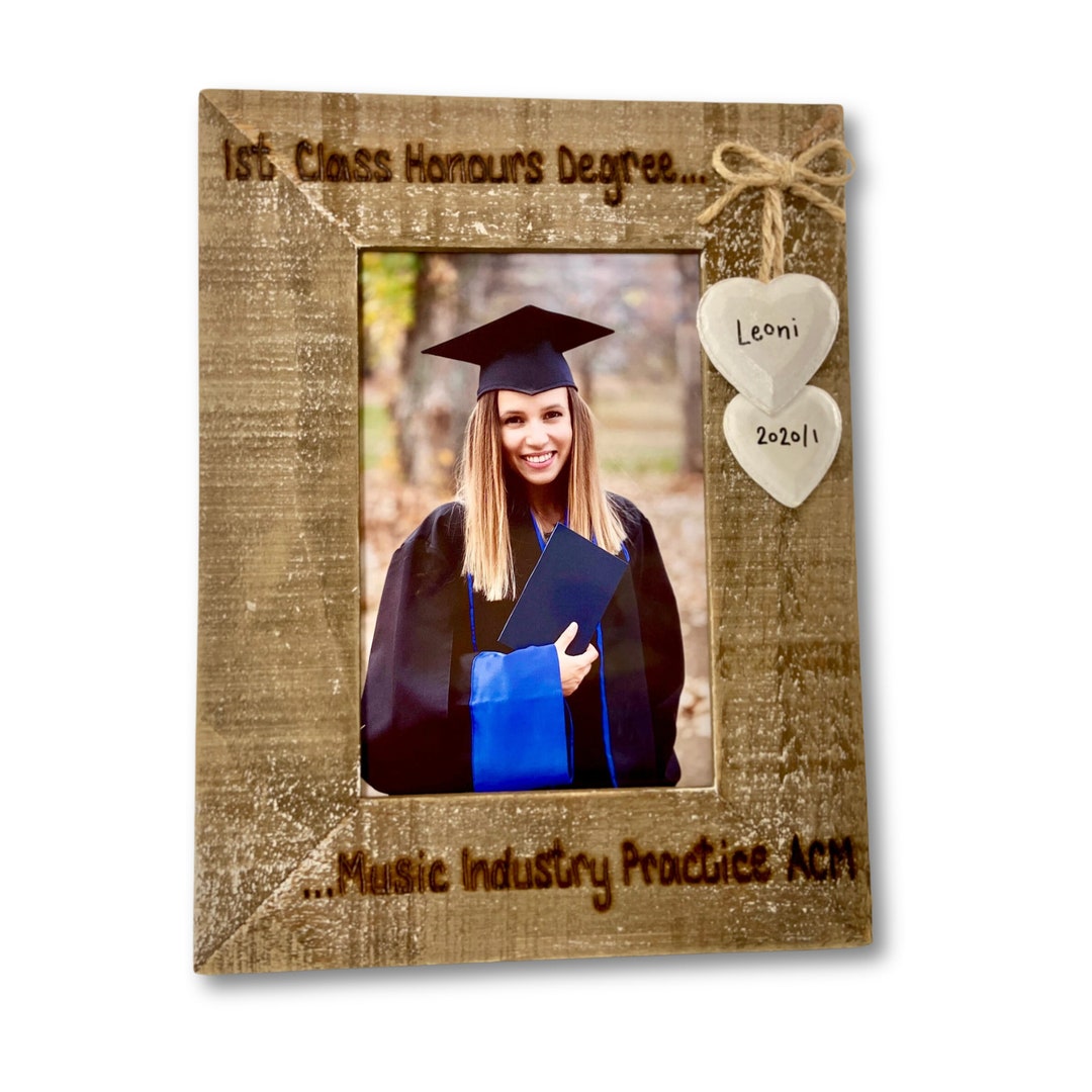 Graduation Photo Frame Personalised Driftwood Photo Frame 6x4 Wood ...