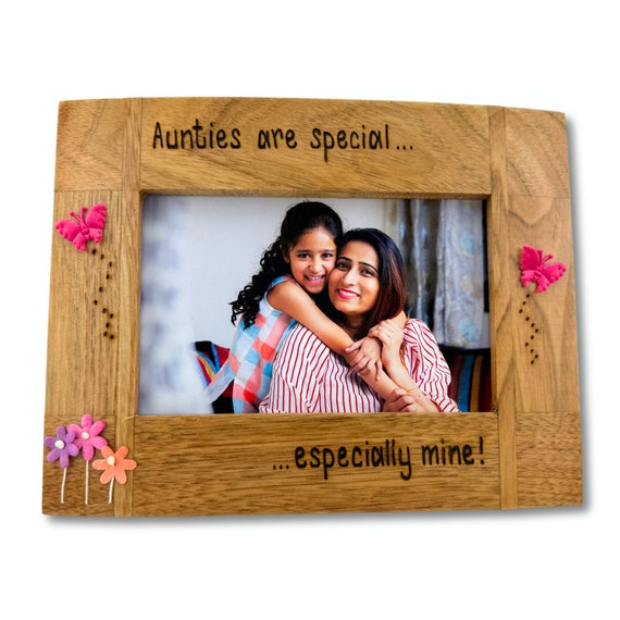 For a Special Auntie Aunty Niece Nephew Personalised Solid Oak Wood Photo Frame Fits 6x4 7x5 or 10x8 Photo Etsy