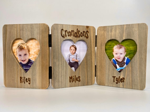 Family Triple Photo Frame Personalised Triple Picture - Etsy