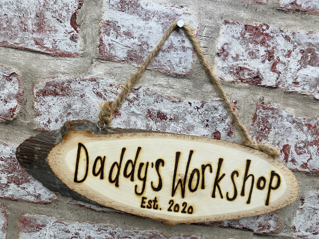 Dad Grandad Signs Shed Workshop Personalised Wooden Plaque - Etsy