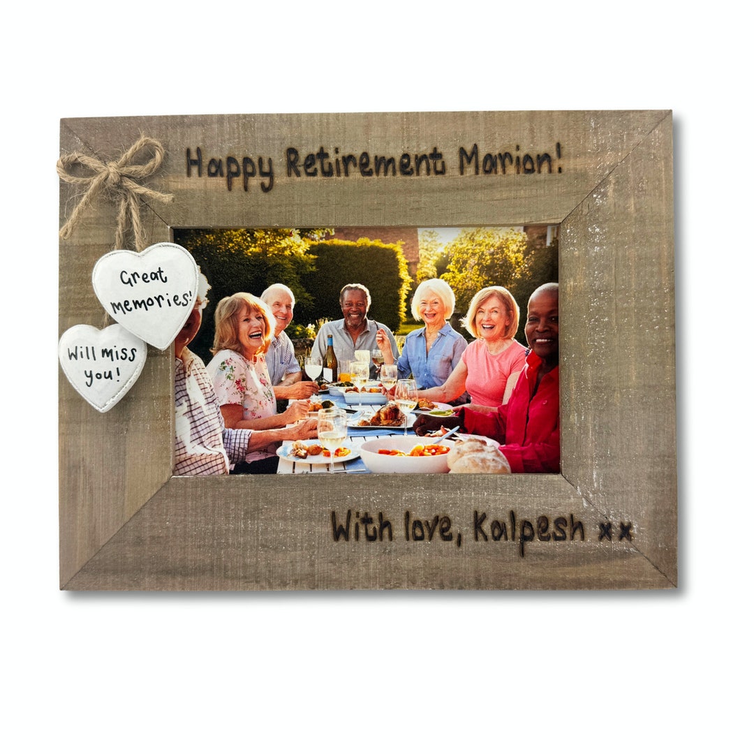 Retirement Photo Frame / Leaving Coworker Retirement Gift Personalised ...