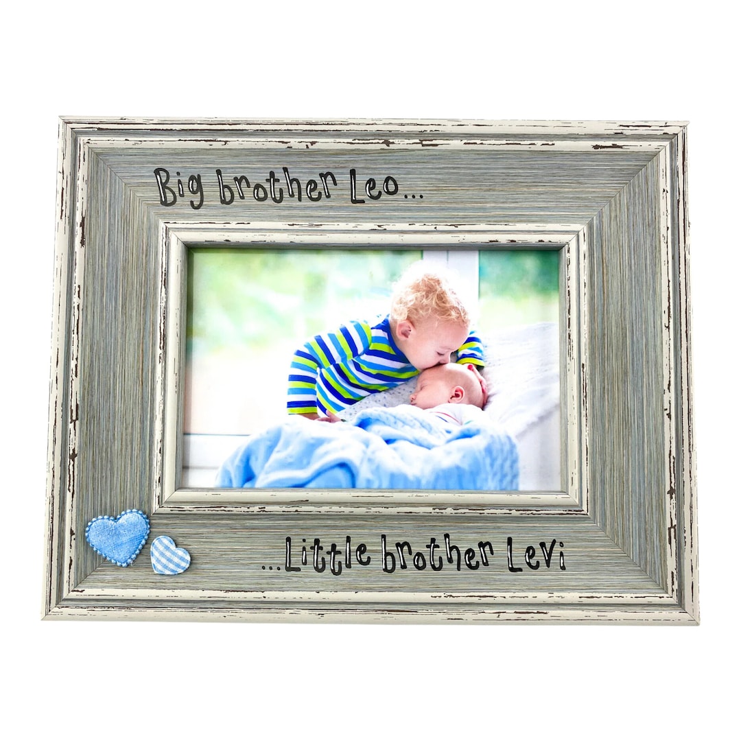 Big Brother Little Brother Photo Frame | Personalised Vintage Style ...