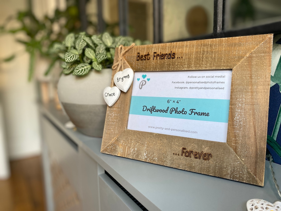 Best Friends Forever Personalised Photo Frame 6x4 Driftwood - Etsy