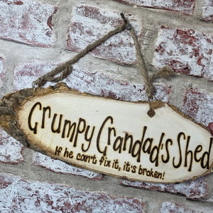 Dad Grandad Signs Shed Workshop Personalised Wooden Plaque | Daddy ...