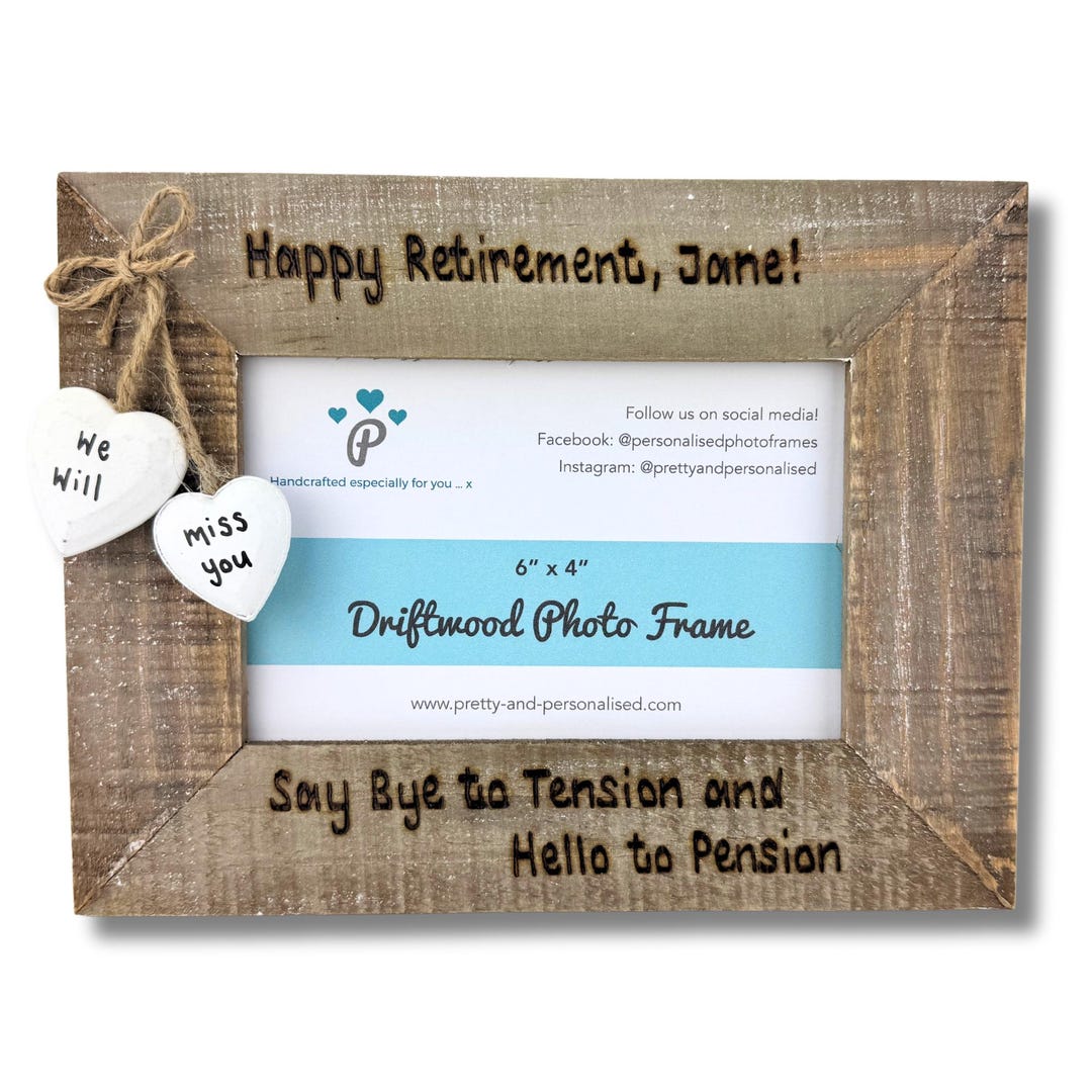 Retirement Photo Frame / Leaving | Coworker | Retirement Gift ...