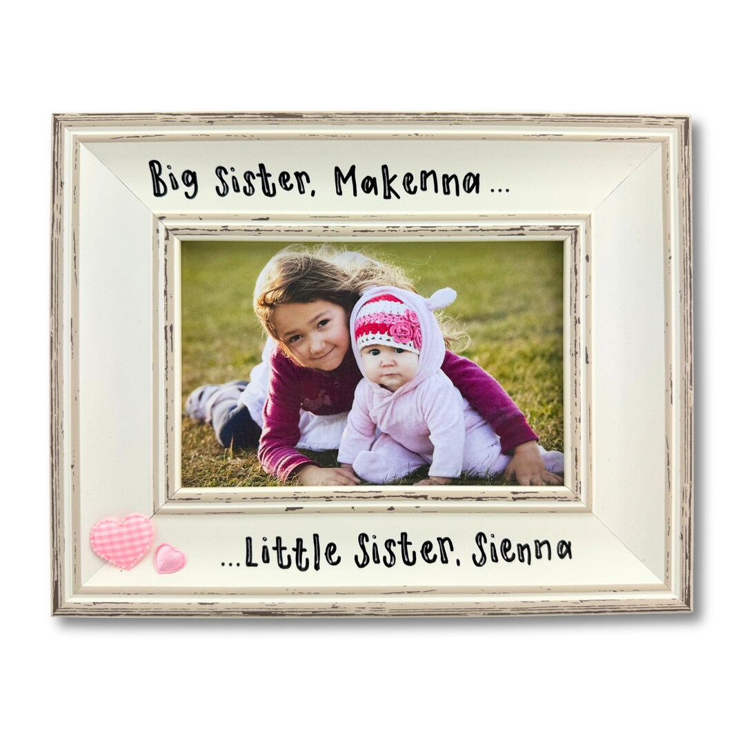 Big Sister Little Sister / Brother Personalised Photo Frame New ...