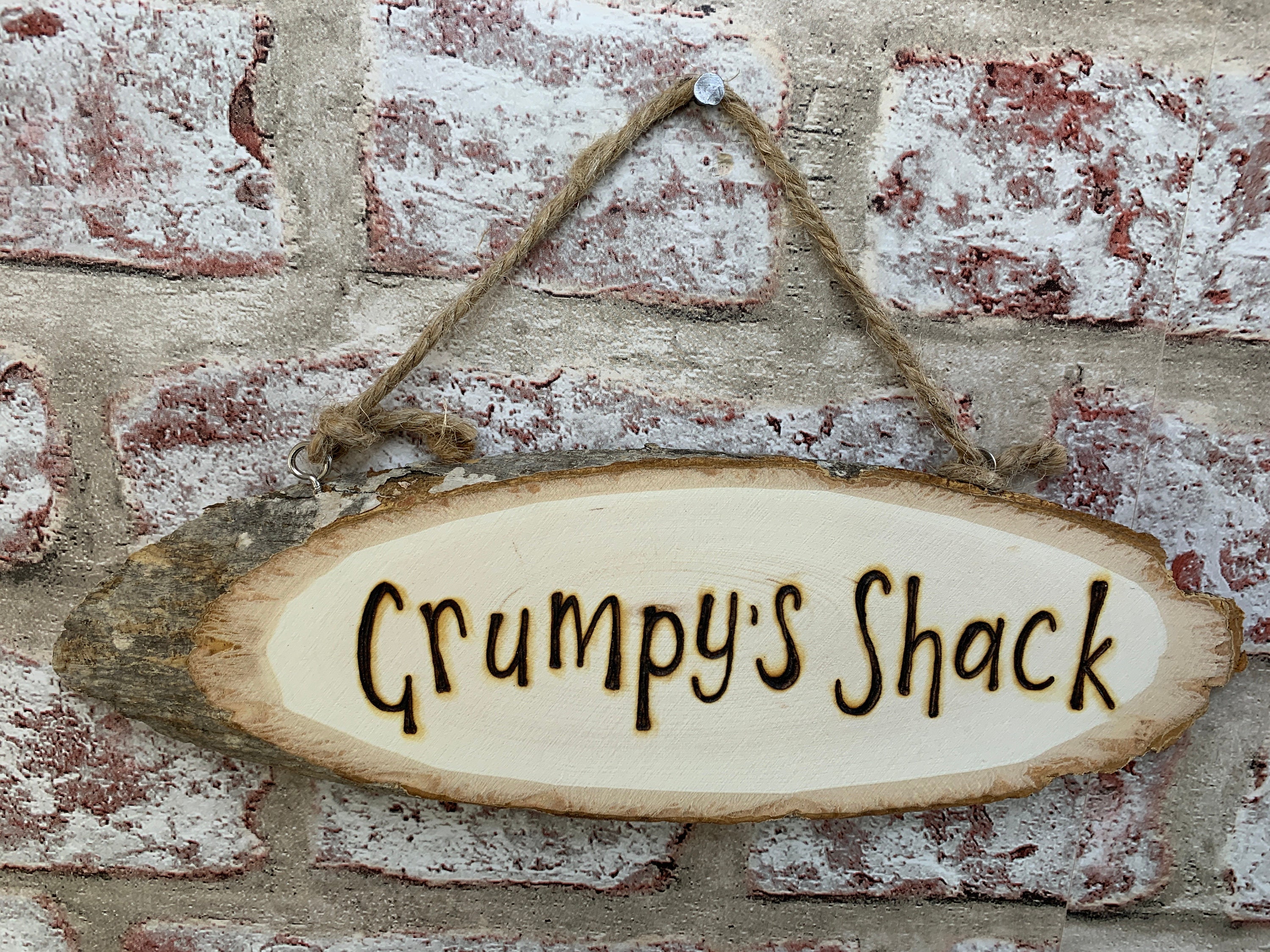 Grumpy Signs For Dad Grandad For Him Personalised Rustic | Etsy