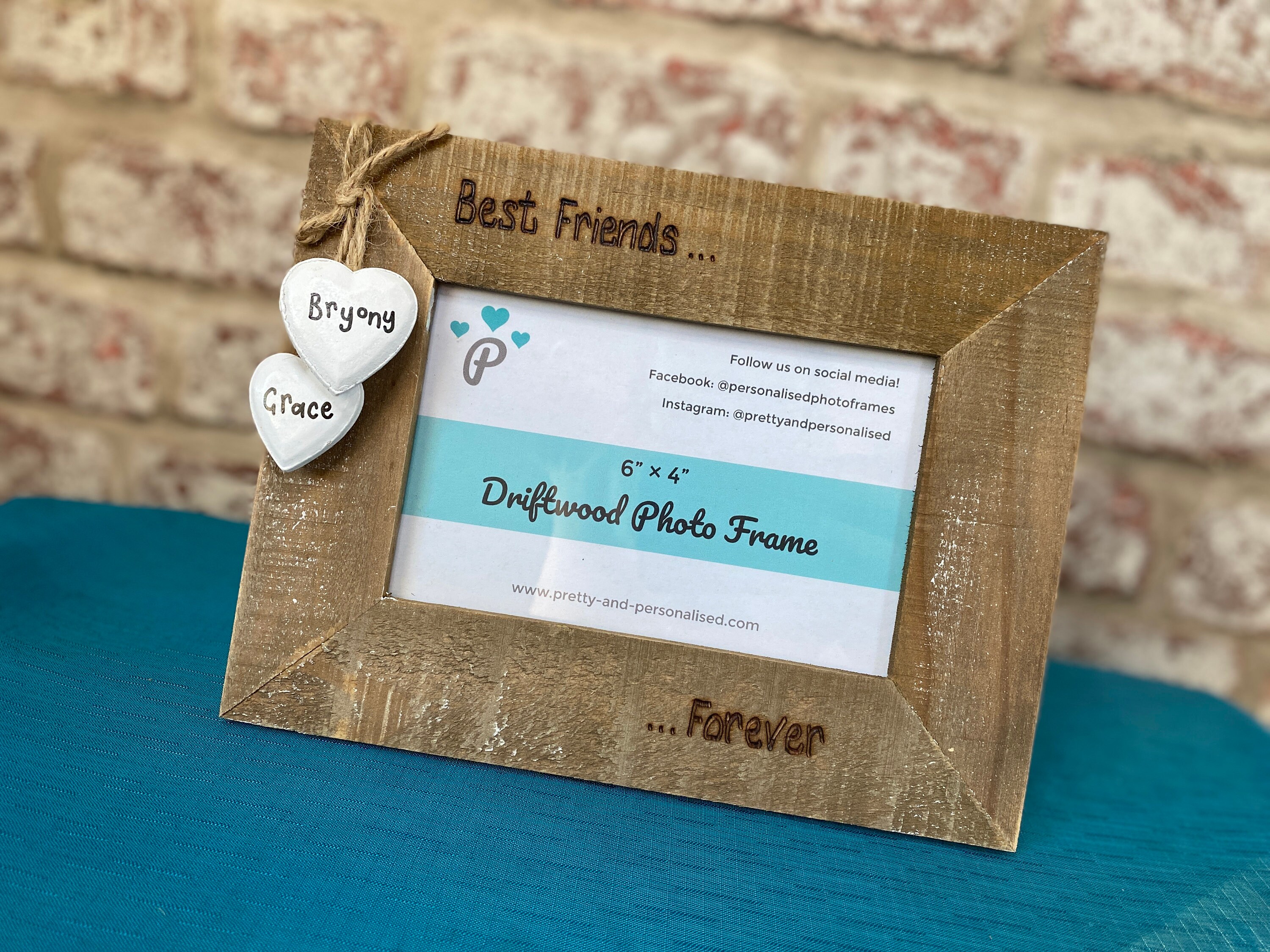 Best Friends Forever Personalised Photo Frame 6x4 Driftwood - Etsy