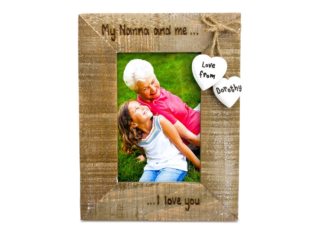 Nanny and Me Photo Frame | Personalised Driftwood Picture Frame 6x4 ...