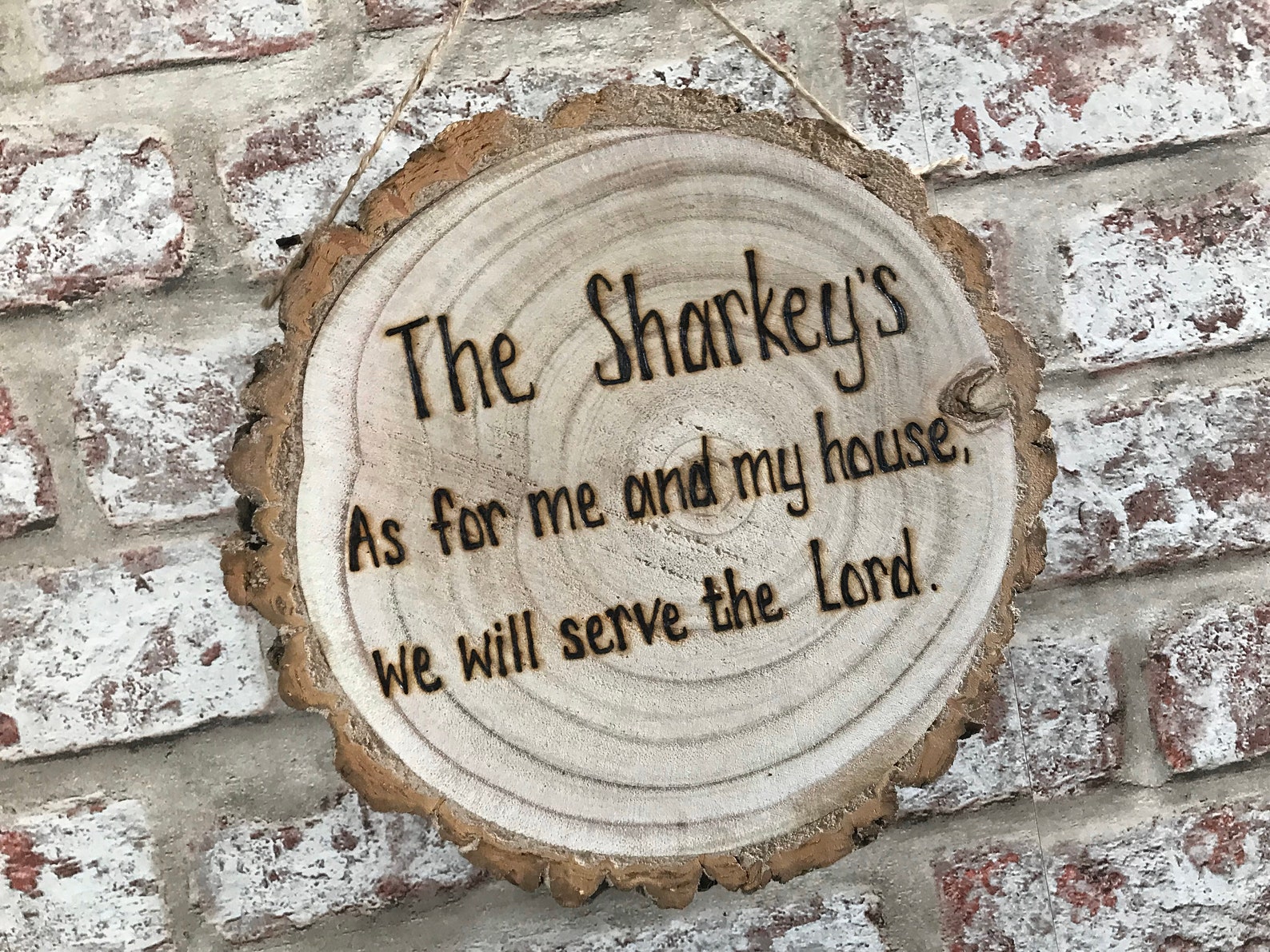 Personalised Rustic Wooden Log Slice Plaque With New Home / - Etsy