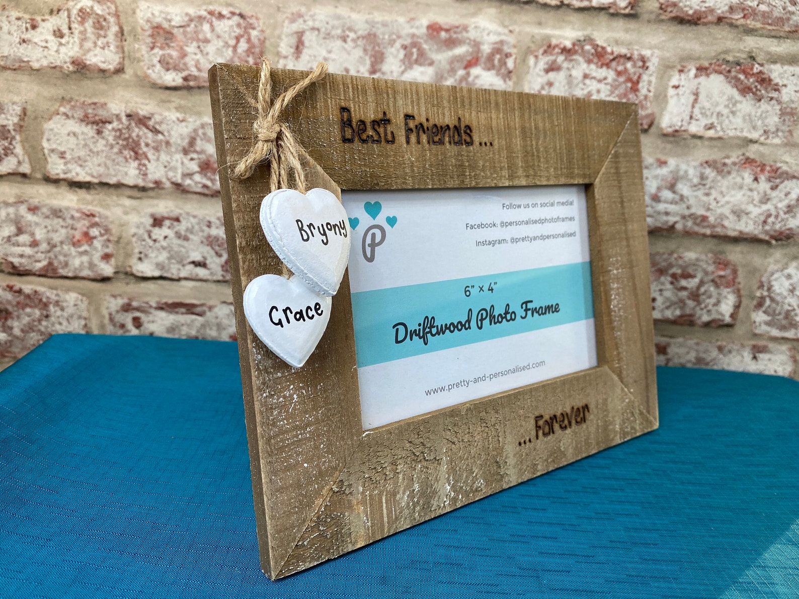 Best Friends Forever Personalised Photo Frame 6x4 Driftwood - Etsy