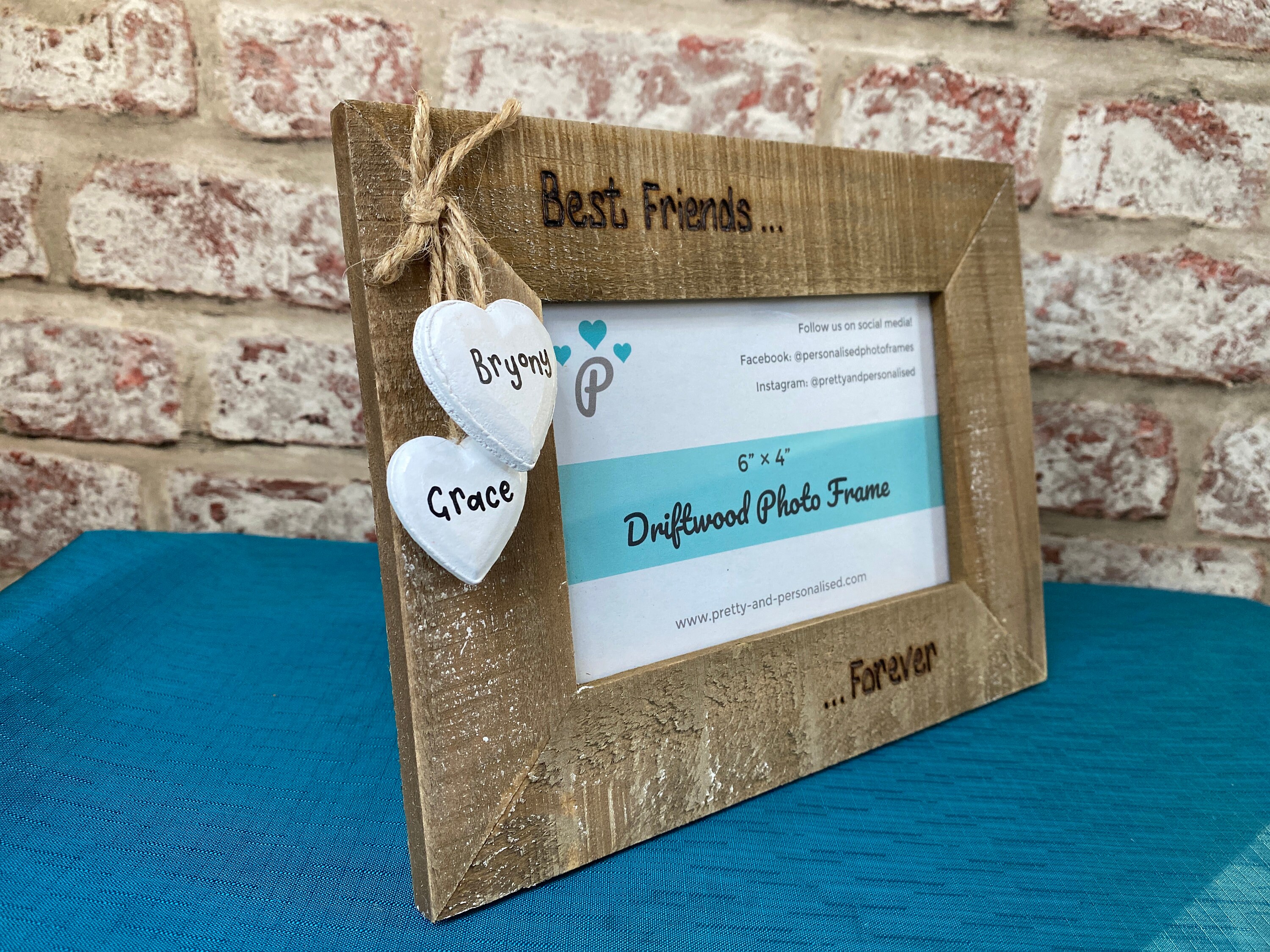 Best Friends Forever Personalised Photo Frame 6x4 Driftwood - Etsy