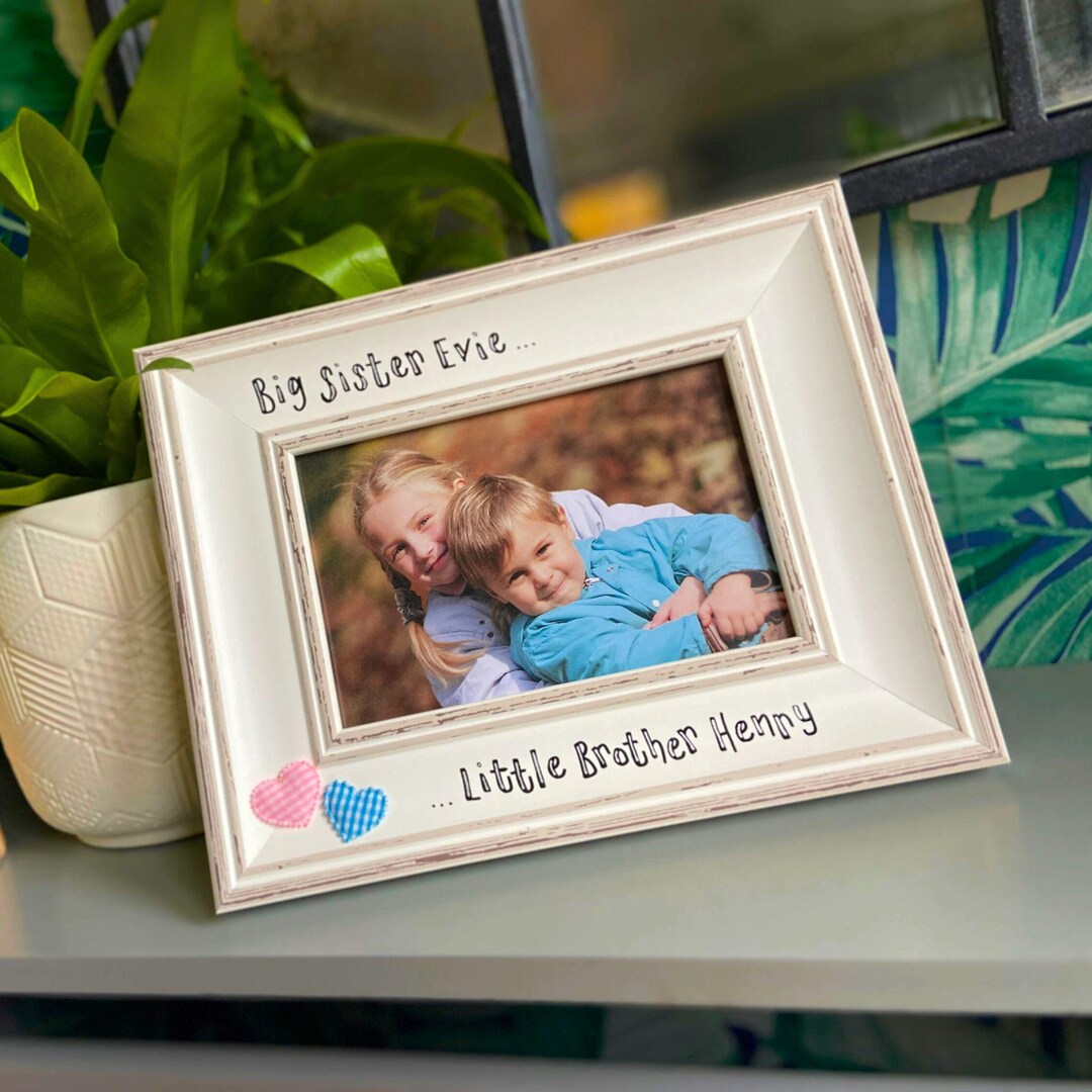 Big Sister Little Sister / Brother Photo Frame | New Siblings | 6x4 ...