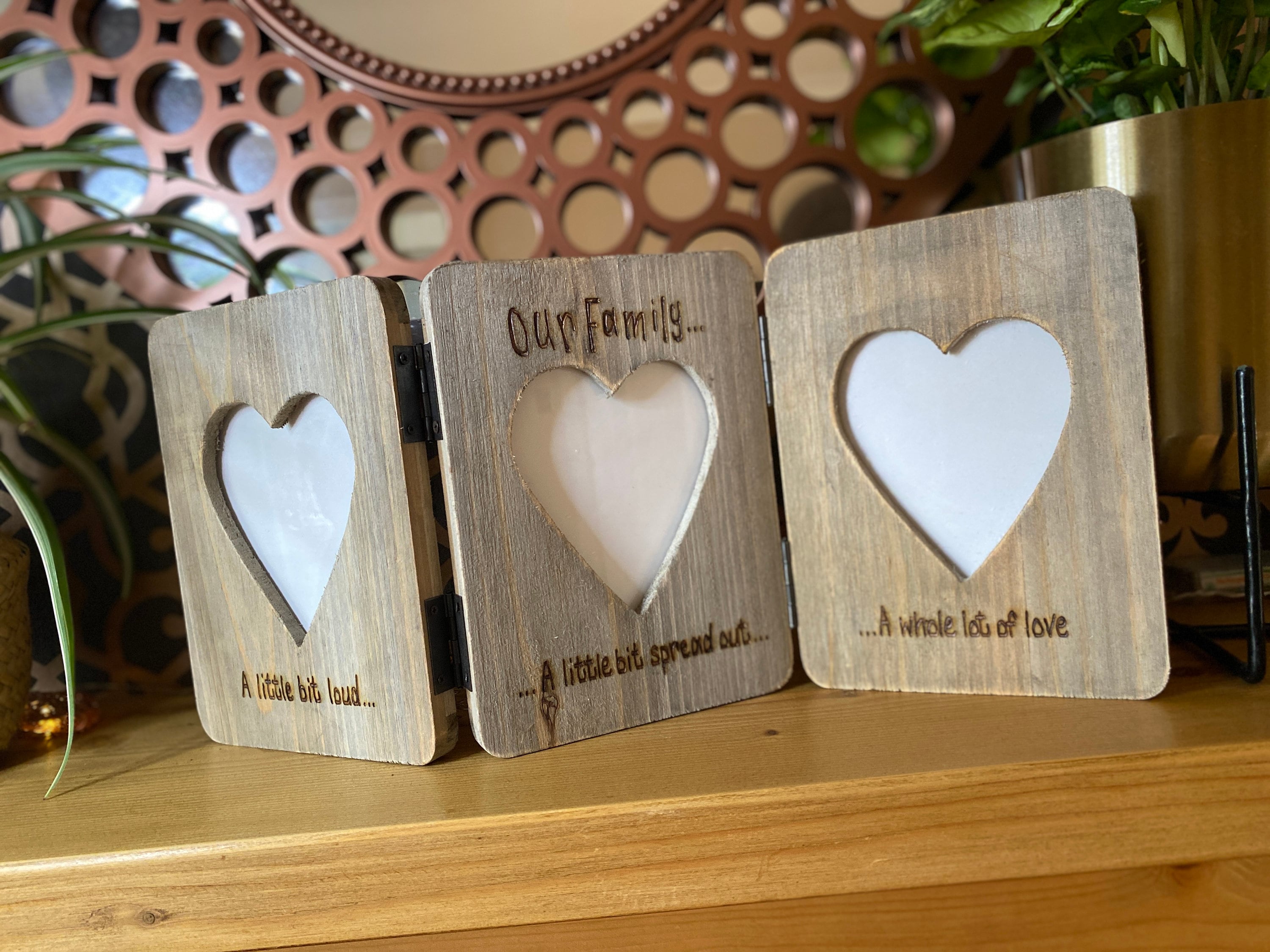 Family Triple Photo Frame Personalised Triple Picture | Etsy