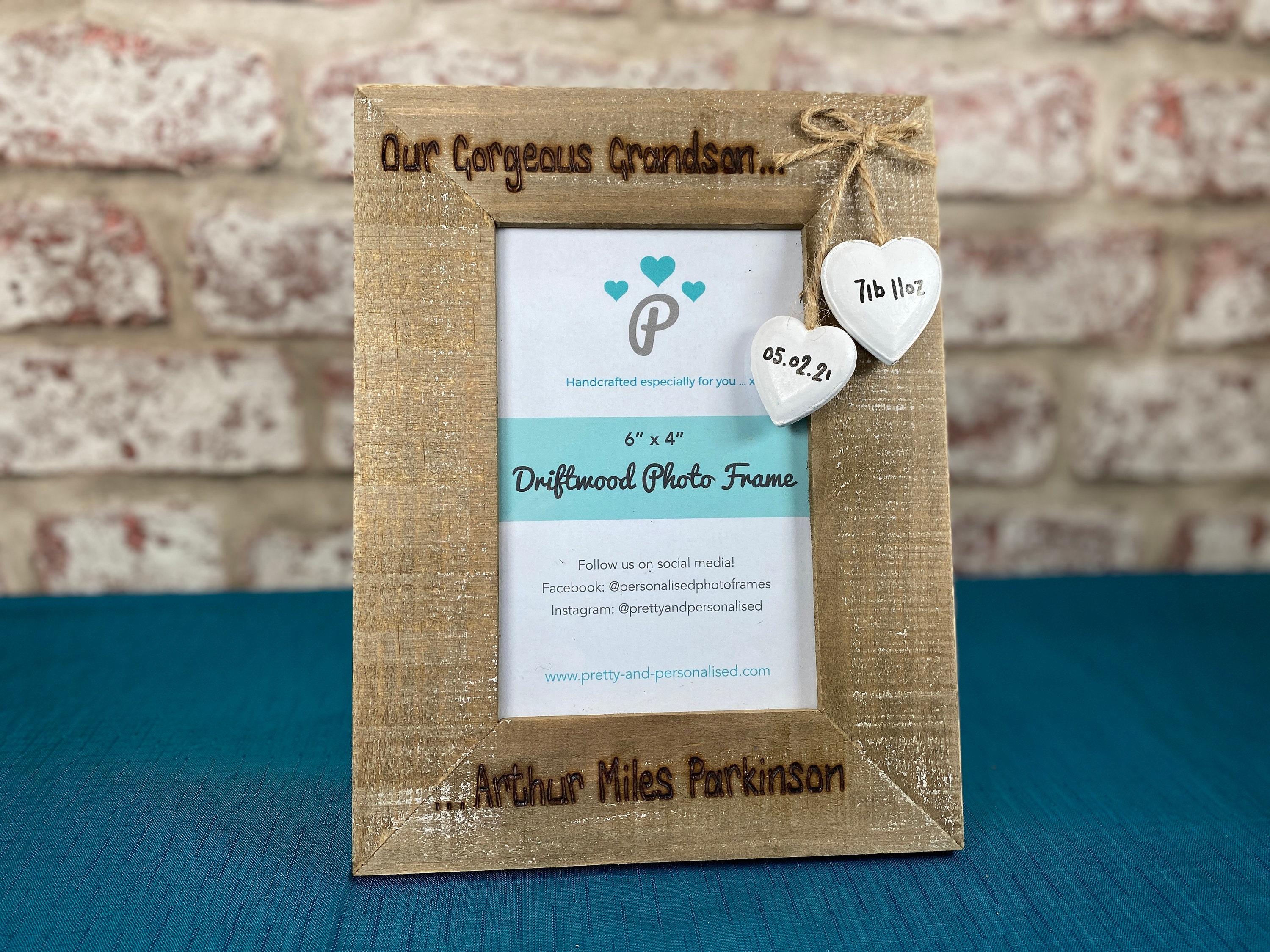 New Grandson / Granddaughter Personalised Photo Frame | Etsy UK