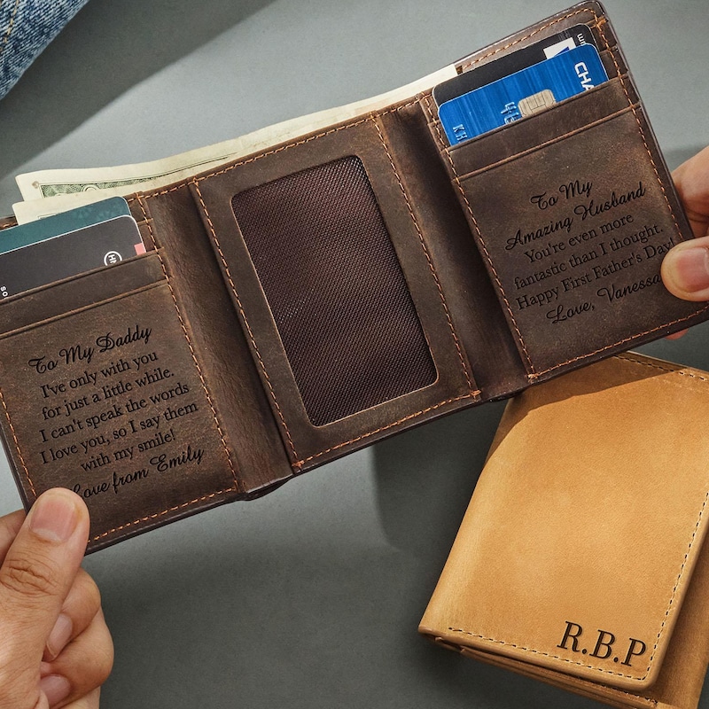Leather 2 Fold Wallet - Etsy
